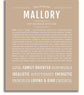 Mallory | Name Art Print – Name Stories