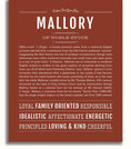 Mallory | Name Art Print – Name Stories