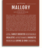 Mallory | Name Art Print – Name Stories