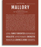Mallory | Name Art Print – Name Stories