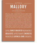Mallory | Name Art Print – Name Stories