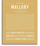Mallory | Name Art Print – Name Stories
