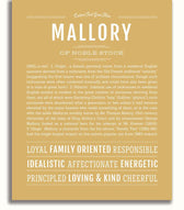 Mallory | Name Art Print – Name Stories