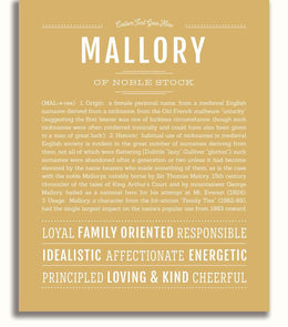 Mallory | Name Art Print – Name Stories