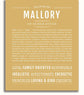 Mallory | Name Art Print – Name Stories