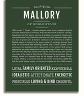 Mallory | Name Art Print – Name Stories