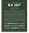 Mallory Personalized Name Meaning Art Prints – Name Stories