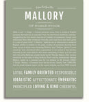 Mallory | Name Art Print – Name Stories