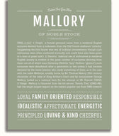Mallory | Name Art Print – Name Stories