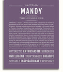 Mandy | Name Art Print – Name Stories