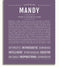 Mandy Personalized Name Meaning Art Prints – Name Stories