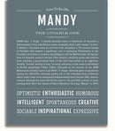 Mandy | Name Art Print – Name Stories