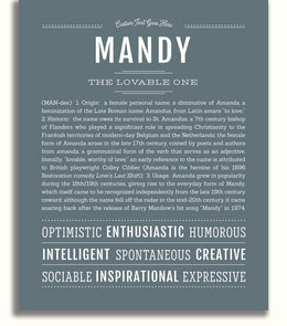 Mandy | Name Art Print – Name Stories