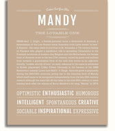 Mandy | Name Art Print – Name Stories