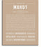 Mandy Personalized Name Meaning Art Prints – Name Stories