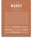 Mandy | Name Art Print – Name Stories