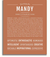 Mandy | Name Art Print – Name Stories