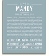Mandy | Name Art Print – Name Stories