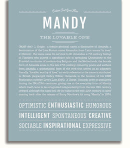 Mandy | Name Art Print – Name Stories