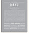 Manu | Name Art Print – Name Stories