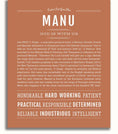 Manu | Name Art Print – Name Stories