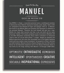 Manuel | Name Art Print – Name Stories