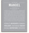 Manuel Personalized Name Meaning Art Prints – Name Stories