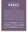 Manuel | Name Art Print – Name Stories