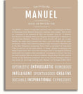 Manuel | Name Art Print – Name Stories