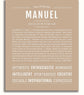 Manuel | Name Art Print – Name Stories