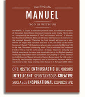 Manuel | Name Art Print – Name Stories