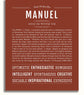 Manuel Personalized Name Meaning Art Prints – Name Stories