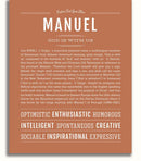 Manuel | Name Art Print - Personalized Custom Gifts – Name Stories