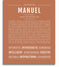 Manuel | Name Art Print – Name Stories