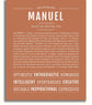 Manuel Personalized Name Meaning Art Prints – Name Stories