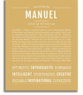 Manuel | Name Art Print – Name Stories
