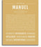 Manuel Personalized Name Meaning Art Prints – Name Stories