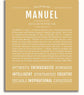 Manuel Personalized Name Meaning Art Prints – Name Stories