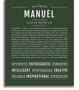 Manuel | Name Art Print – Name Stories