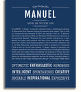 Manuel | Name Art Print - Personalized Custom Gifts – Name Stories