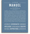 Manuel Personalized Name Meaning Art Prints – Name Stories