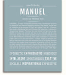 Manuel Personalized Name Meaning Art Prints – Name Stories