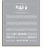 Mara Personalized Name Meaning Art Prints – Name Stories