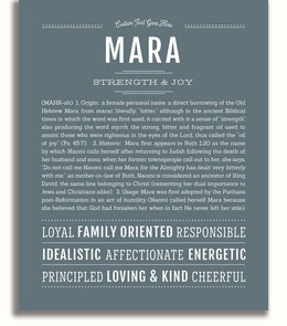 Mara | Name Art Print – Name Stories