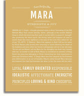 Mara | Name Art Print – Name Stories