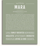 Mara | Name Art Print – Name Stories