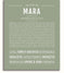 Mara Personalized Name Meaning Art Prints – Name Stories