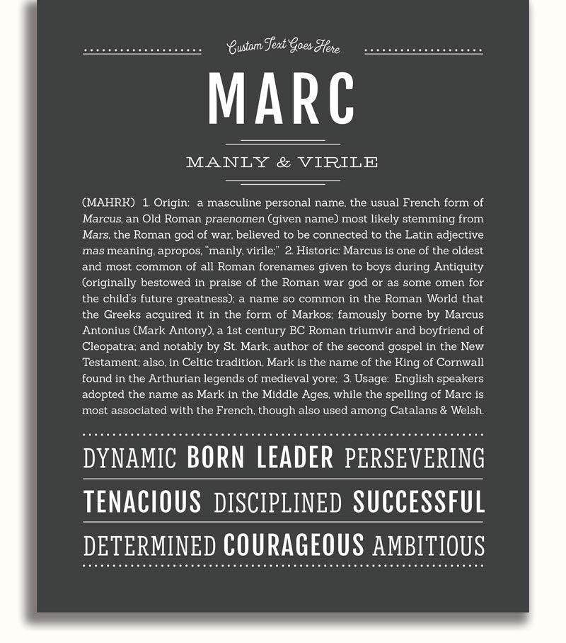 Marc | Name Art Print – Name Stories
