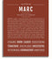 Marc Personalized Name Meaning Art Prints – Name Stories