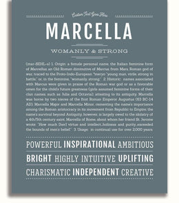 Marcella | Name Art Print – Name Stories